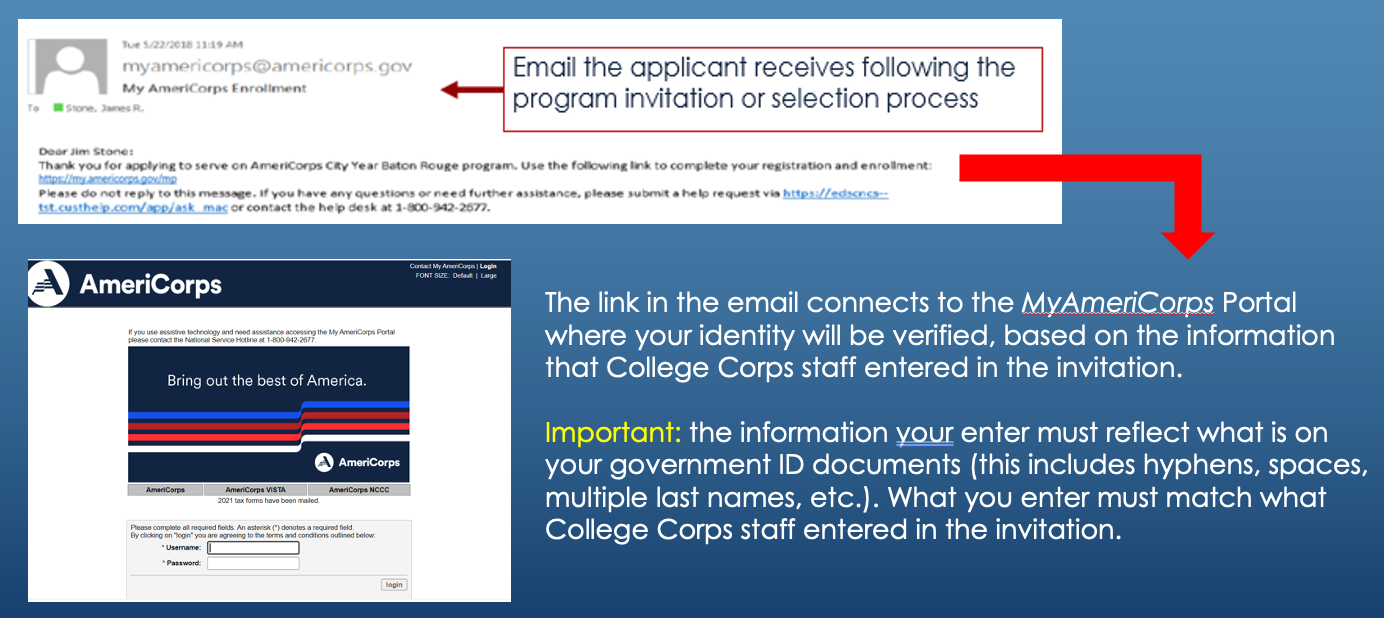 Complete MyAmeriCorps Enrollment | Institute for Civic and Community Engagement (ICCE)